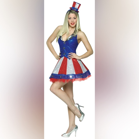 Rasta Imposta | Accessories | Halloween Patriot Aunt Samantha Metallic ...